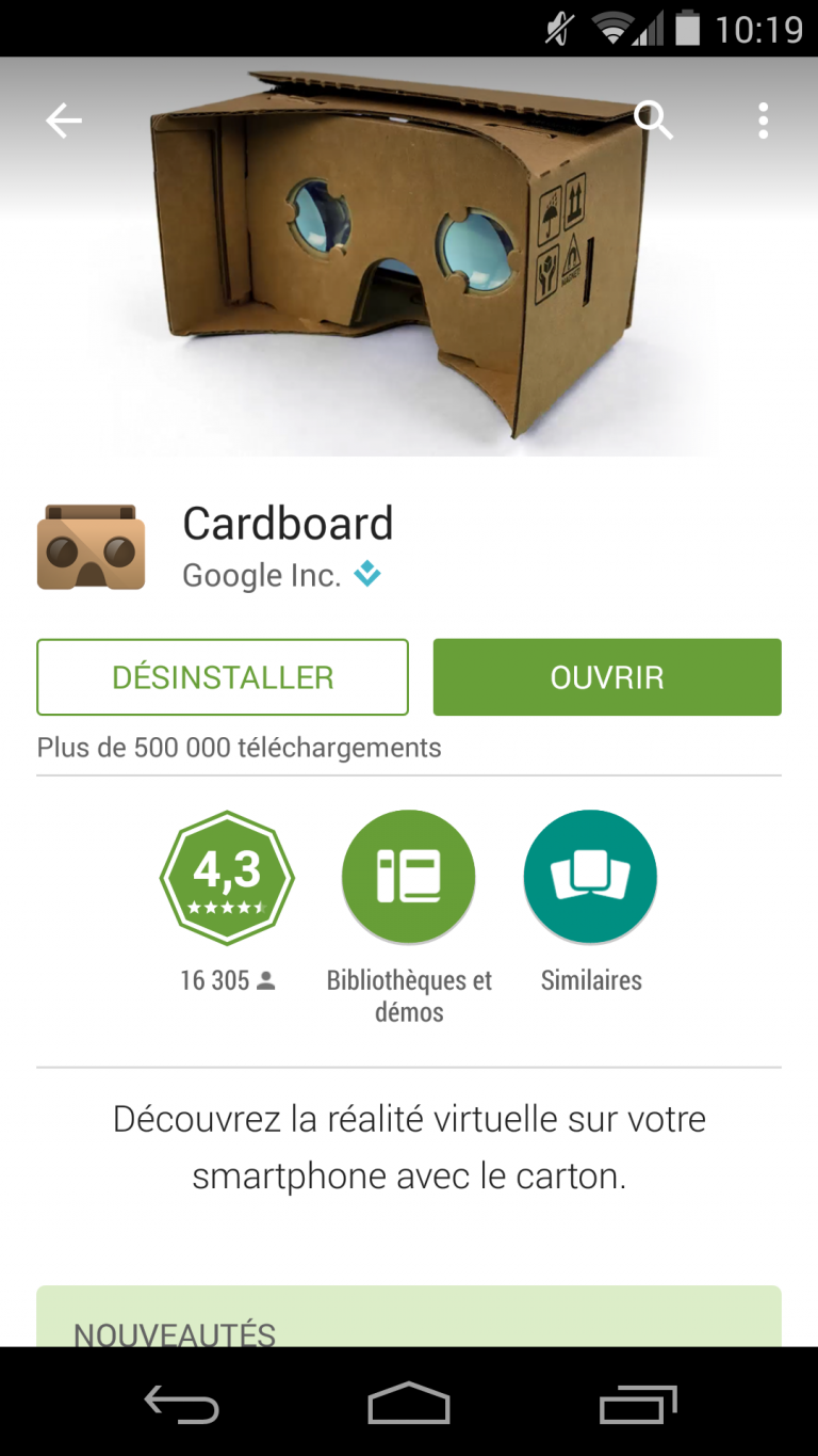 Test du Google Cardboard, l'Oculus Rift en carton