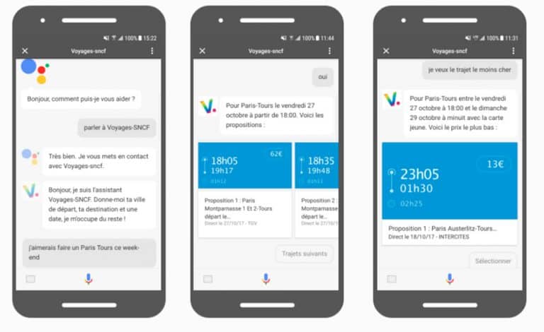 Les "actions" de Google Assistant sont disponibles en français